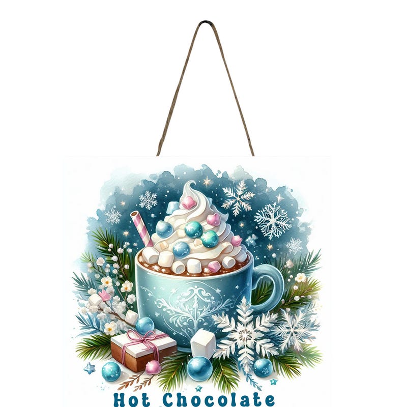 Hot Chocolate Season Wreath Sign - Etsy