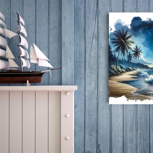 New Release, 11x14 Moonlight Beach Wall Art Canvas Print - Etsy