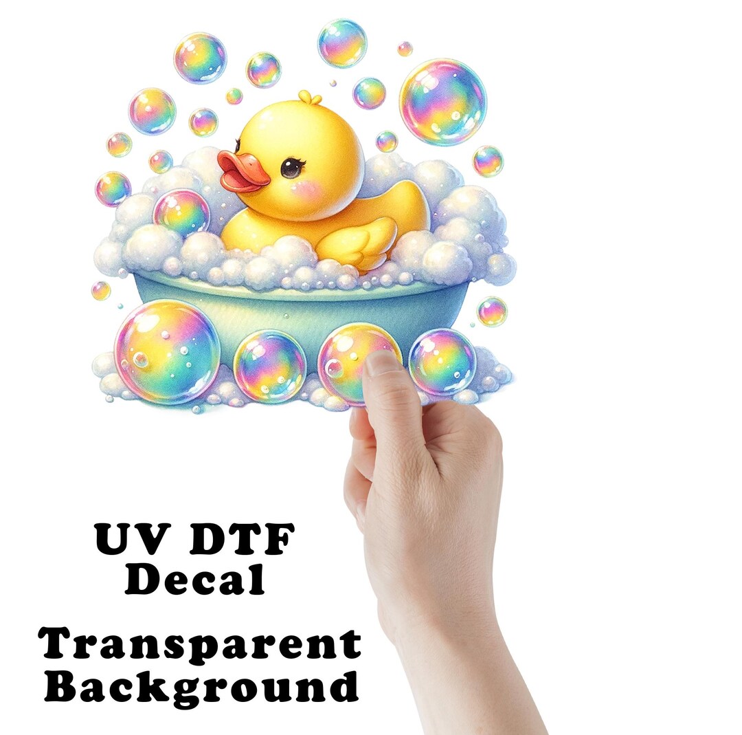 Rubber Duck Clear Sticker / Decal UV DTF Sticker Transparent Choose ...