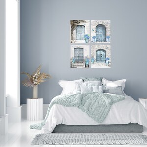 Set of 4 8x10 Blue Door Wall Art Canvas Print, Contemporary Wall Art - Etsy
