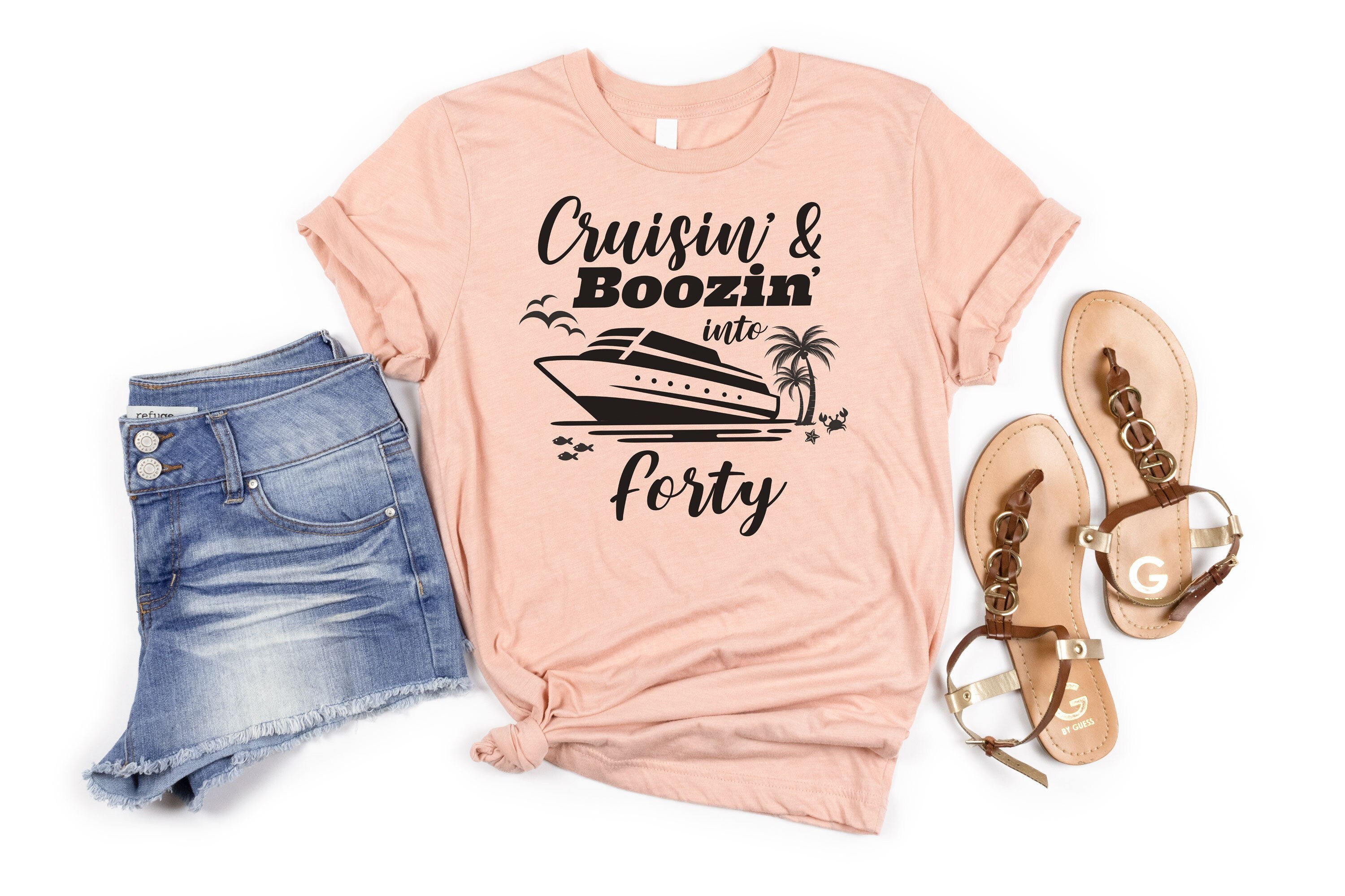 Birthday Cruise Shirt - 40 | Cruisin & Boozin Into 40 Partytee | Cruise ...