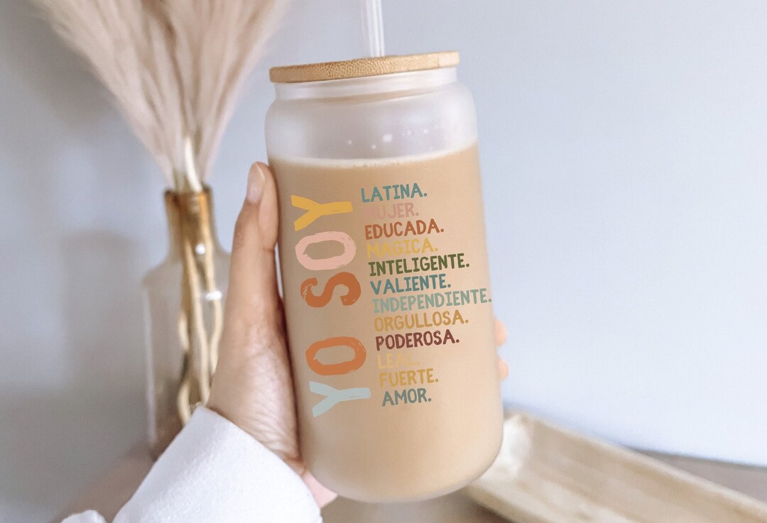 Yo Soy Libbey Glass Can, Hispanic Heritage Month, Mujer Latina Tumbler ...