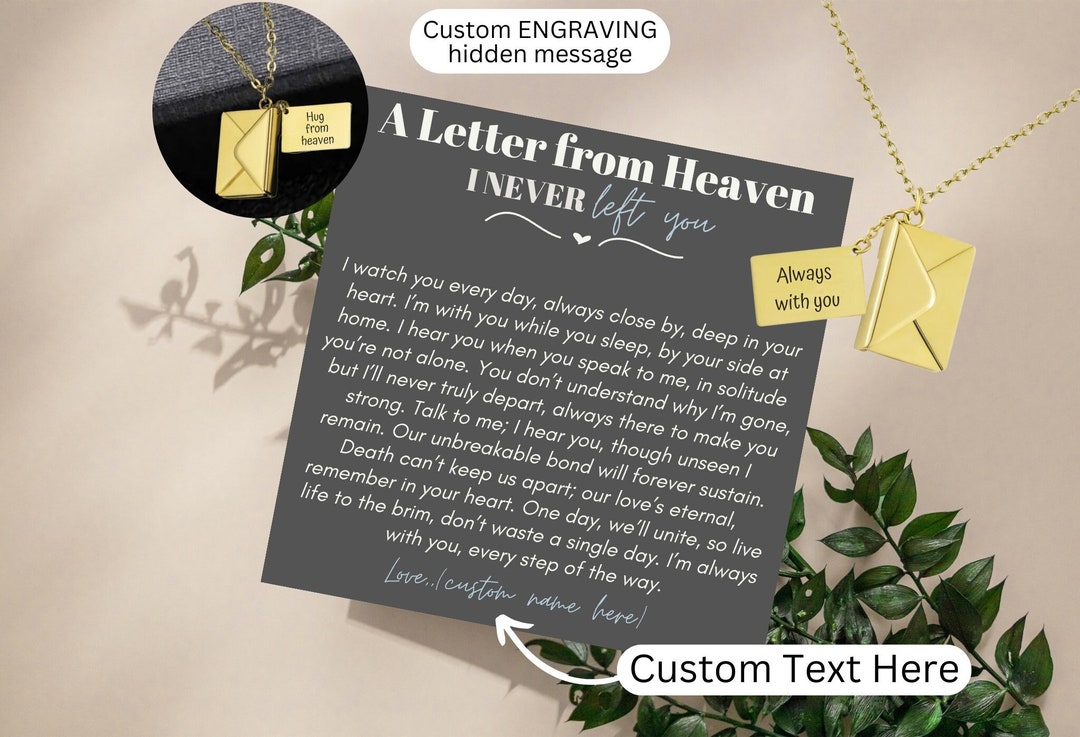 A Letter From Heaven Envelope Necklace With Hidden Message Gift for Her ...