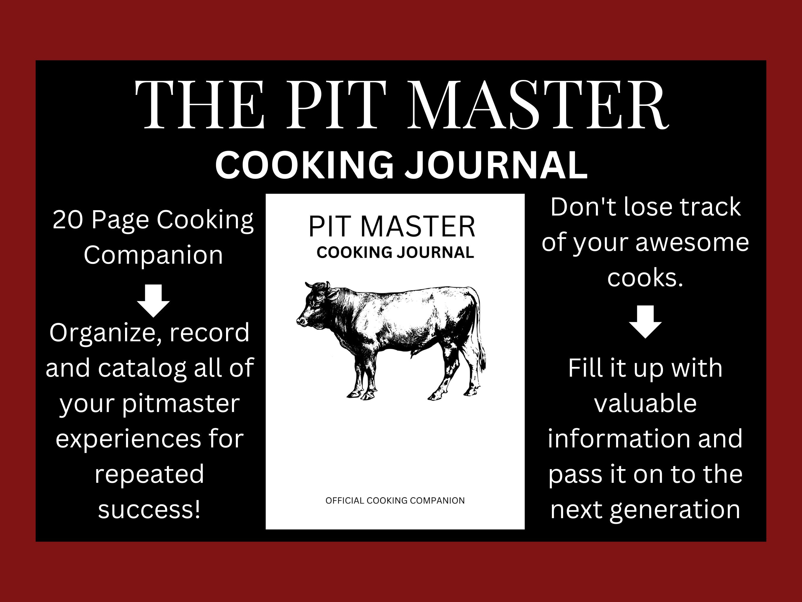 Pit Master Cooking Journal | Printable Pit Master Log | BBQ Gifts | BBQ ...