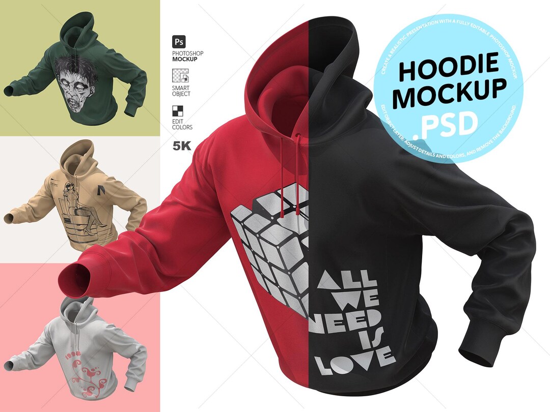 Dynamic Hoodie Mockup for Photoshop – Motion-inspired Template With ...