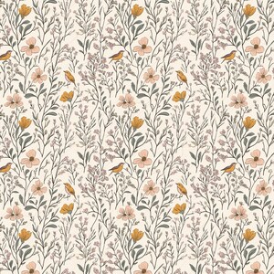 Floral Seamless Pattern: Elegant Boho Wildflower Design (JPEG File) - Etsy