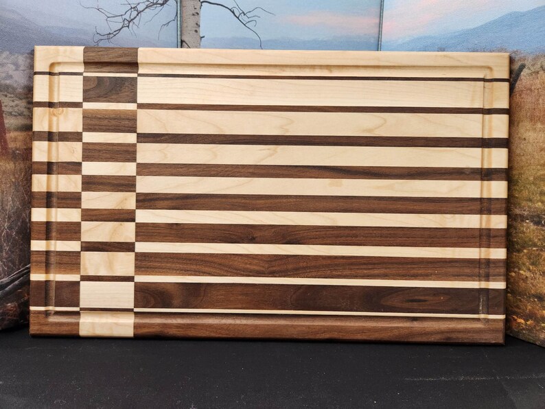 Ascending & Descending With Stripe Walnut and Maple Charcuterie/cutting ...