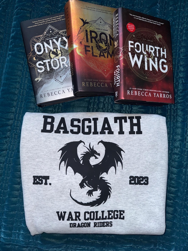 BASGIATH Crewneck or Hoodie, Fourth Wing, Iron Flame, Onyx Storm, the ...