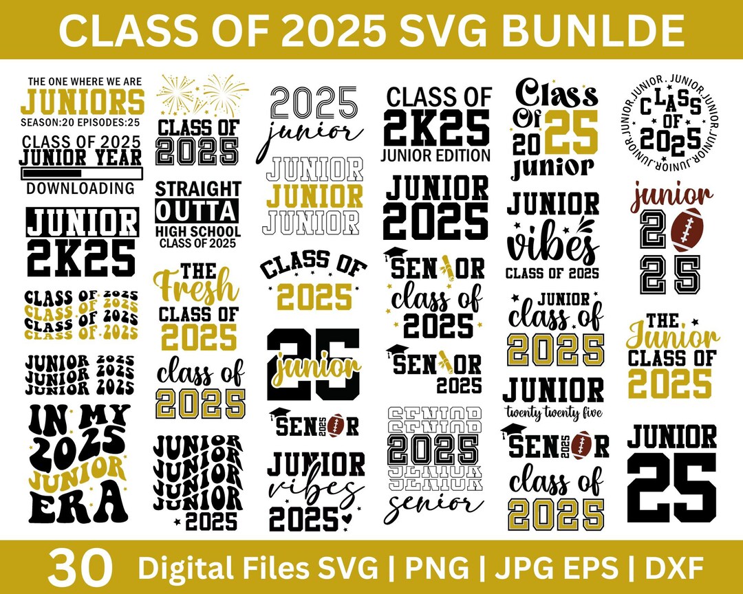 Senior 2025 Svg Bundle ,graduation SVG, Senior Class of 2025 SVG ...