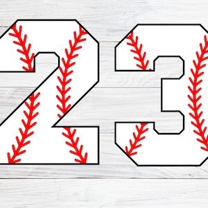 Baseball Numbers, Baseball Svg, Baseball Stitch, Baseball Font Svg ...