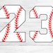 Baseball Numbers, Baseball Svg, Baseball Stitch, Baseball Font Svg ...