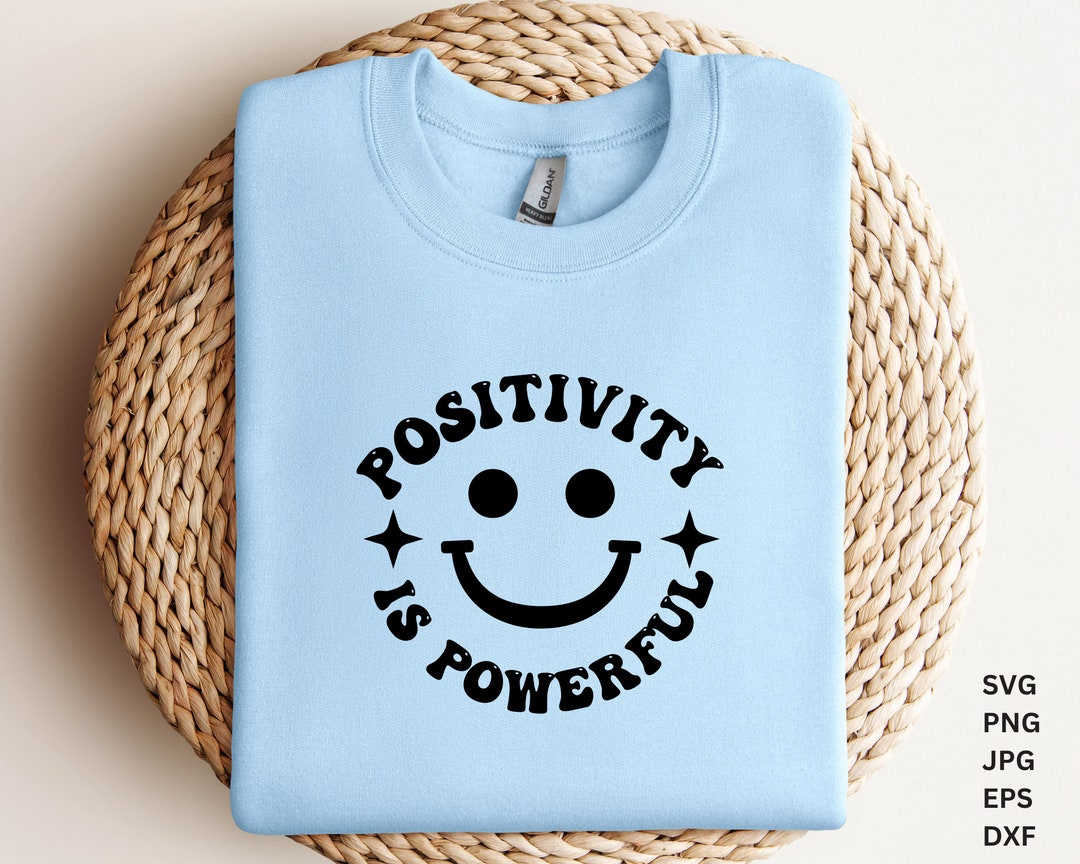 Positivity is Powerful Svg, Simley Svg, Groovy Svg, Hippie Svg ...