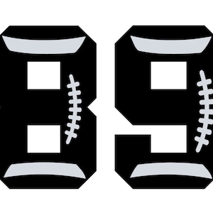 Football Player Numbers Svg Bundle, Football Number Font, Football Svg ...