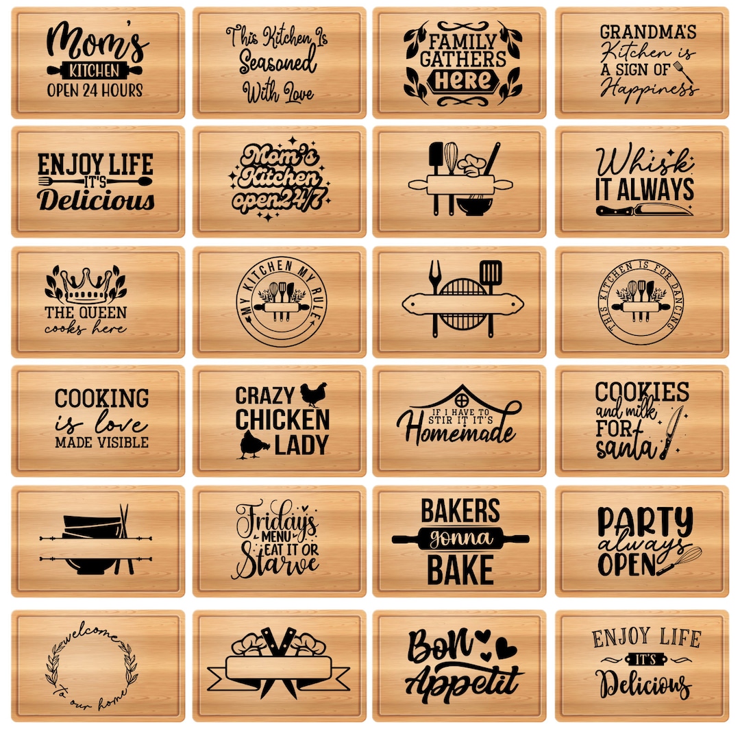 Kitchen Tray Svg , Cutting Board SVG Bundle ,kitchen Quotes Svg ...