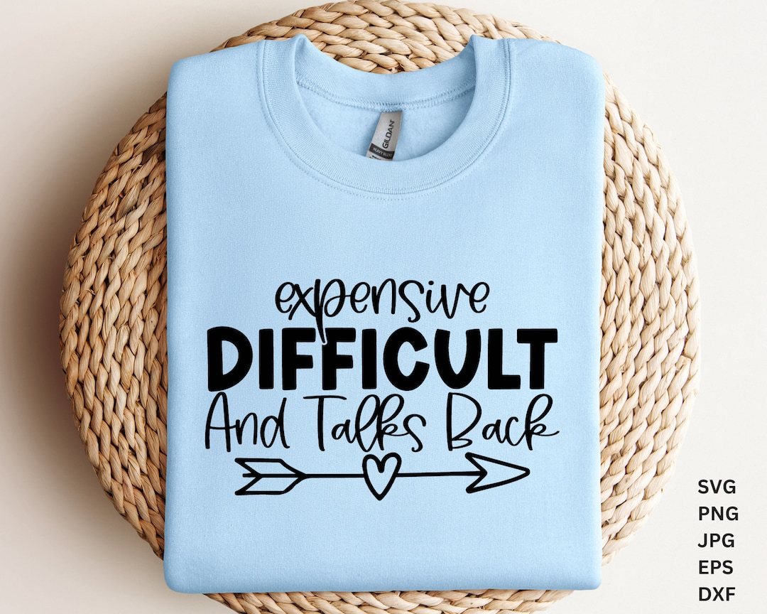 Expensive Difficult and Talks Back SVG Bundle, Wavy Text, Retro Svg ...