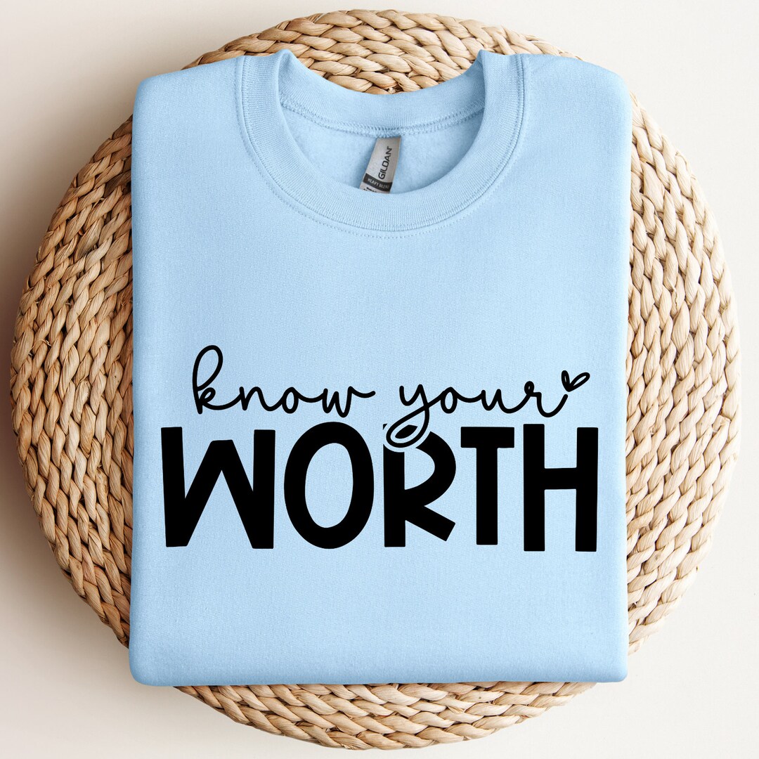 Conozca su valor SVG, Amor propio svg, Salud mental svg, Cita positiva ...