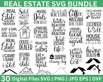 Real Estate SVG Bundle, Realtor Svg, Real Estate Home Svg, Real Estate ...