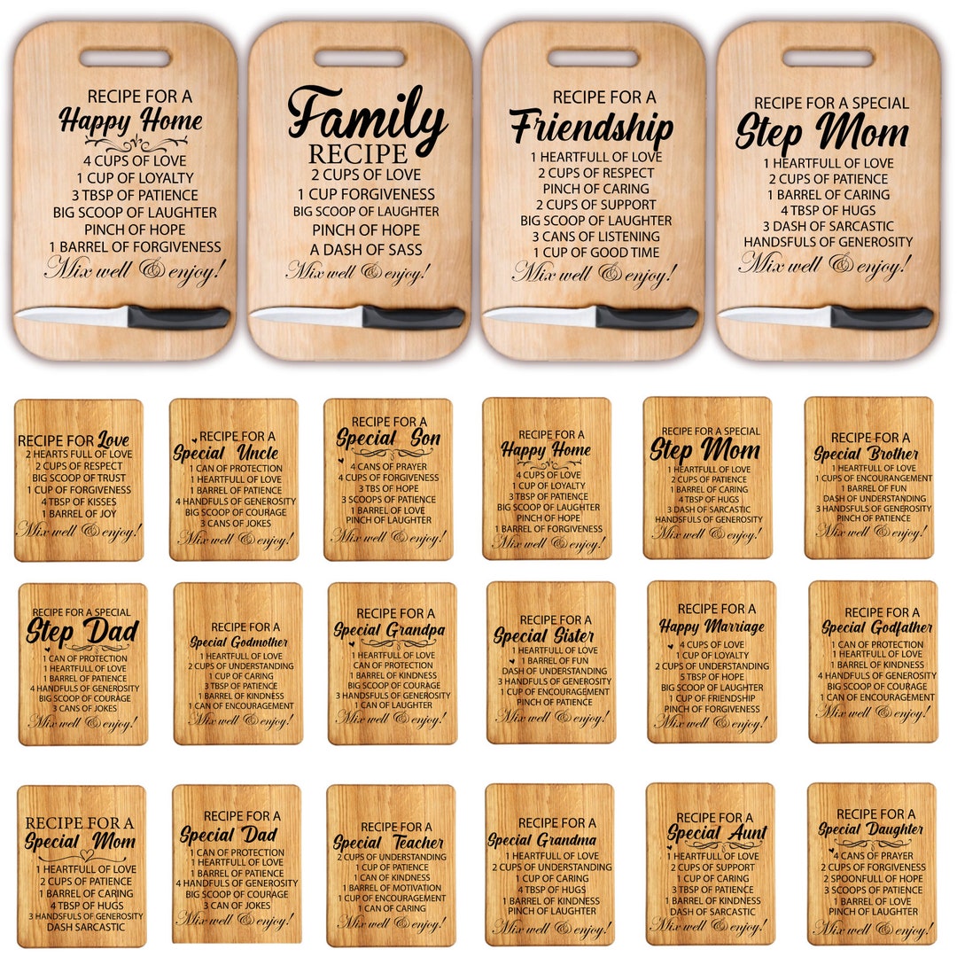 Family Recipe Svg Bundle, Funny Kitchen Svg, Cutting Board Quotes Svg ...