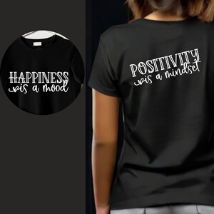 Happiness is a Mood SVG, Positivity is a Mindset Svg, Positivity SVG ...