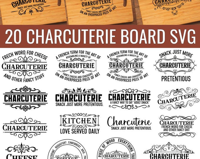 Cutting Board Svg, Charcuterie Svg, Cheese Board Svg, Serving Tray Svg ...