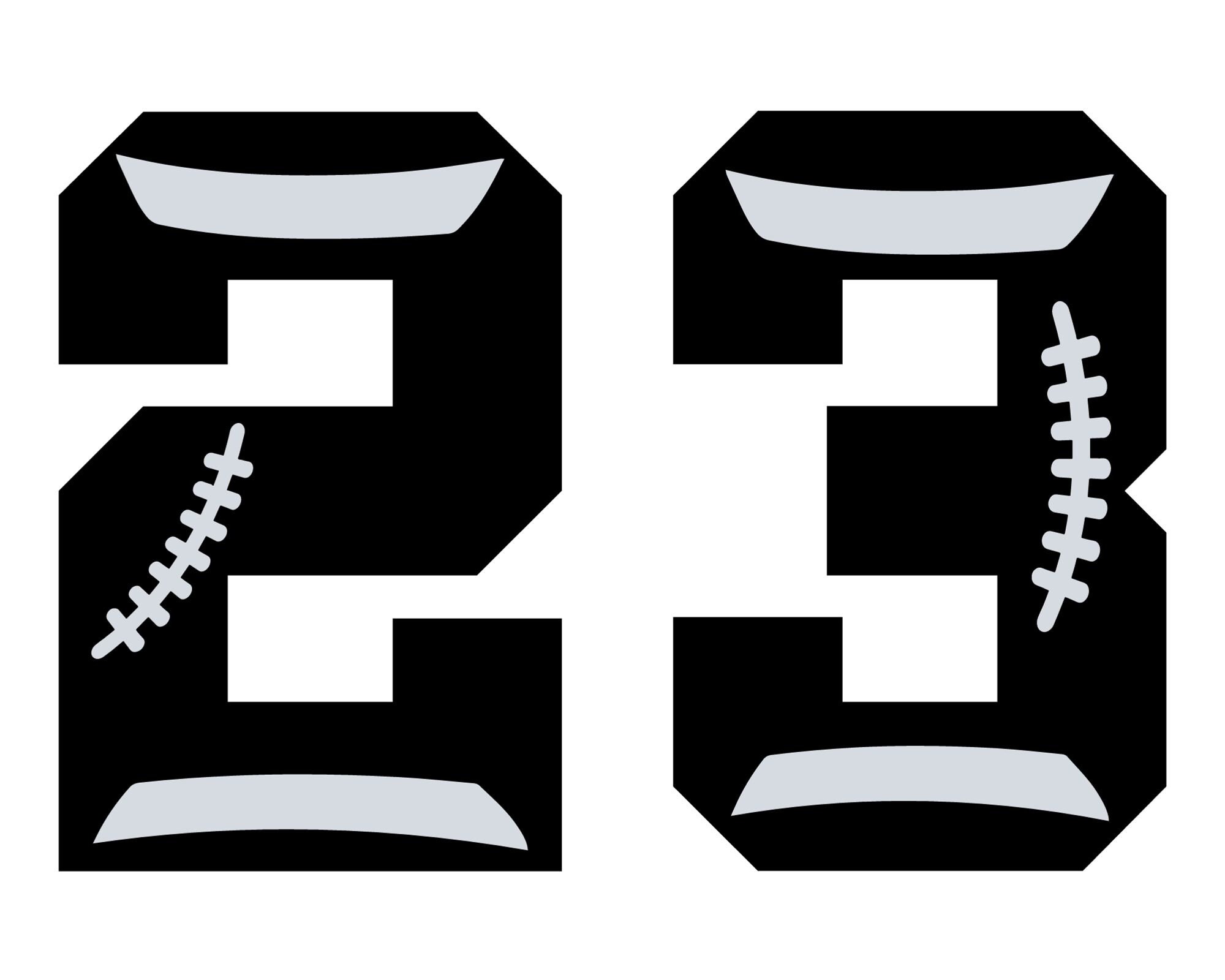 Football Player Numbers Svg Bundle, Football Number Font, Football Svg ...