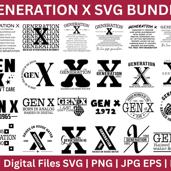Funny Generation X Svg - Etsy