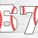 Baseball Numbers, Baseball Svg, Baseball Stitch, Baseball Font Svg ...