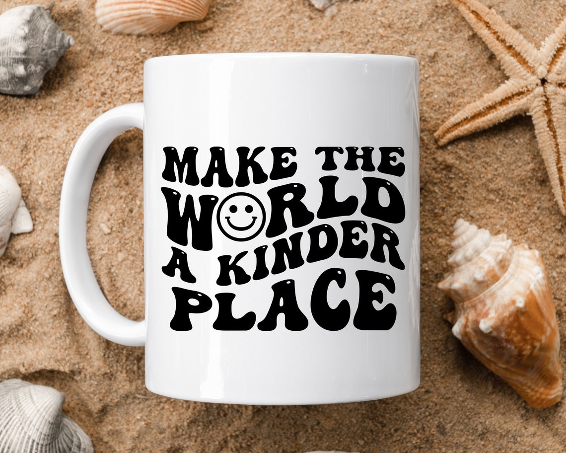 MAKE the World A Kinder Place SVG Groovy Svg Retro Svg - Etsy