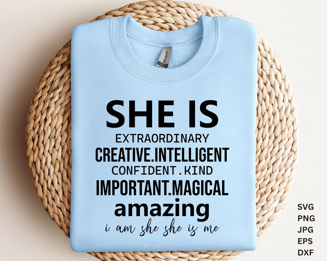She is Extraordinary Creative Svg, Woman Affirmation Svg, Intelligent ...