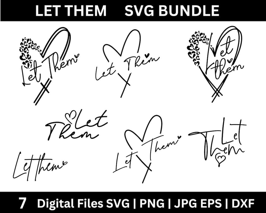 Let Them SVG, Mental Health Svg , Keep Shining Svg, Inspirational Svg ...