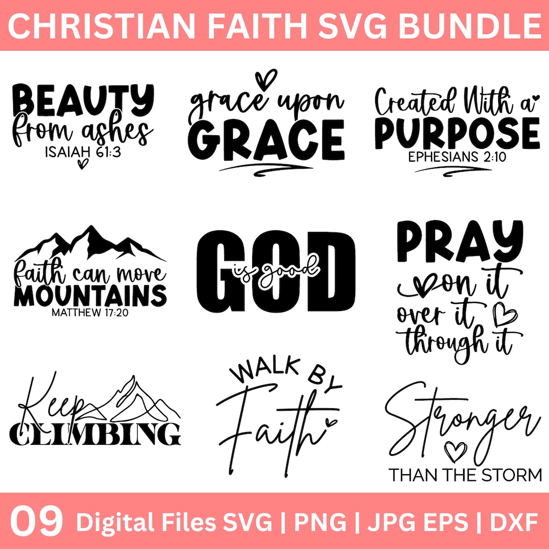 Faith SVG Bundle, Christian SVG PNG Designs, Religious Svg ...