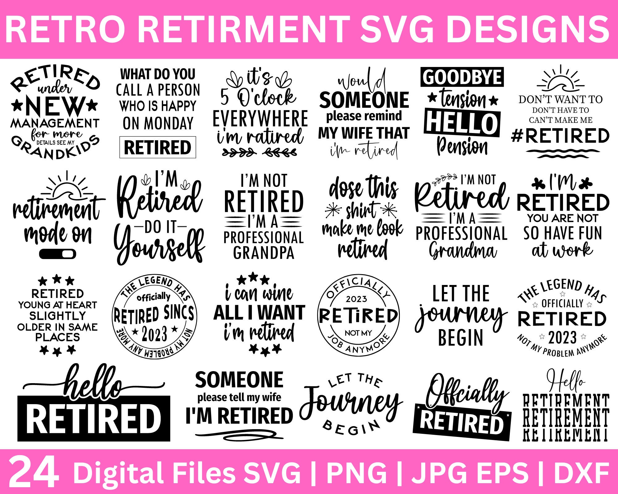 Retirement Svg Officially Retired Svg Retire Party - Etsy UK
