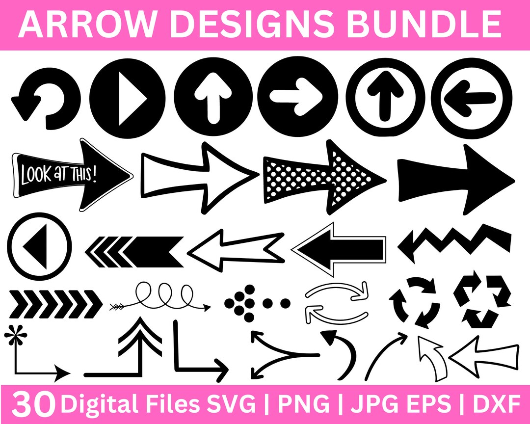 30 Arrows SVG Bundle, Archery Arrows SVG Bundle, Arrow SVG, Bow Svg ...