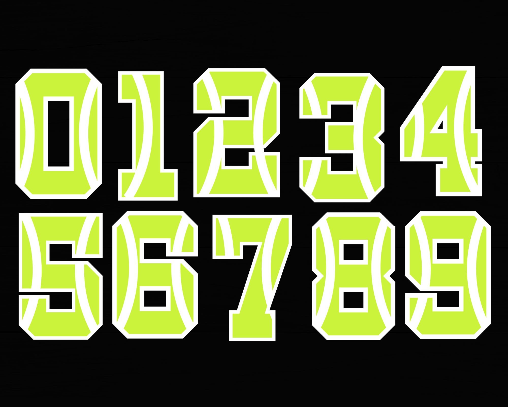 Tennis Ball Team Numbers Letter Font Alphabet SVG, Tennis Svg, Tennis ...