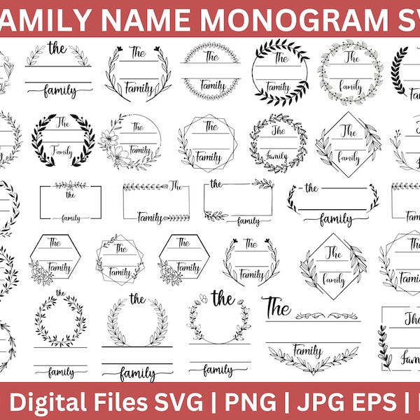Family Name Svg - Etsy