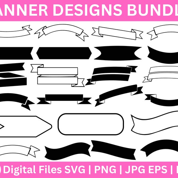 Ribbon Banner Svg - Etsy