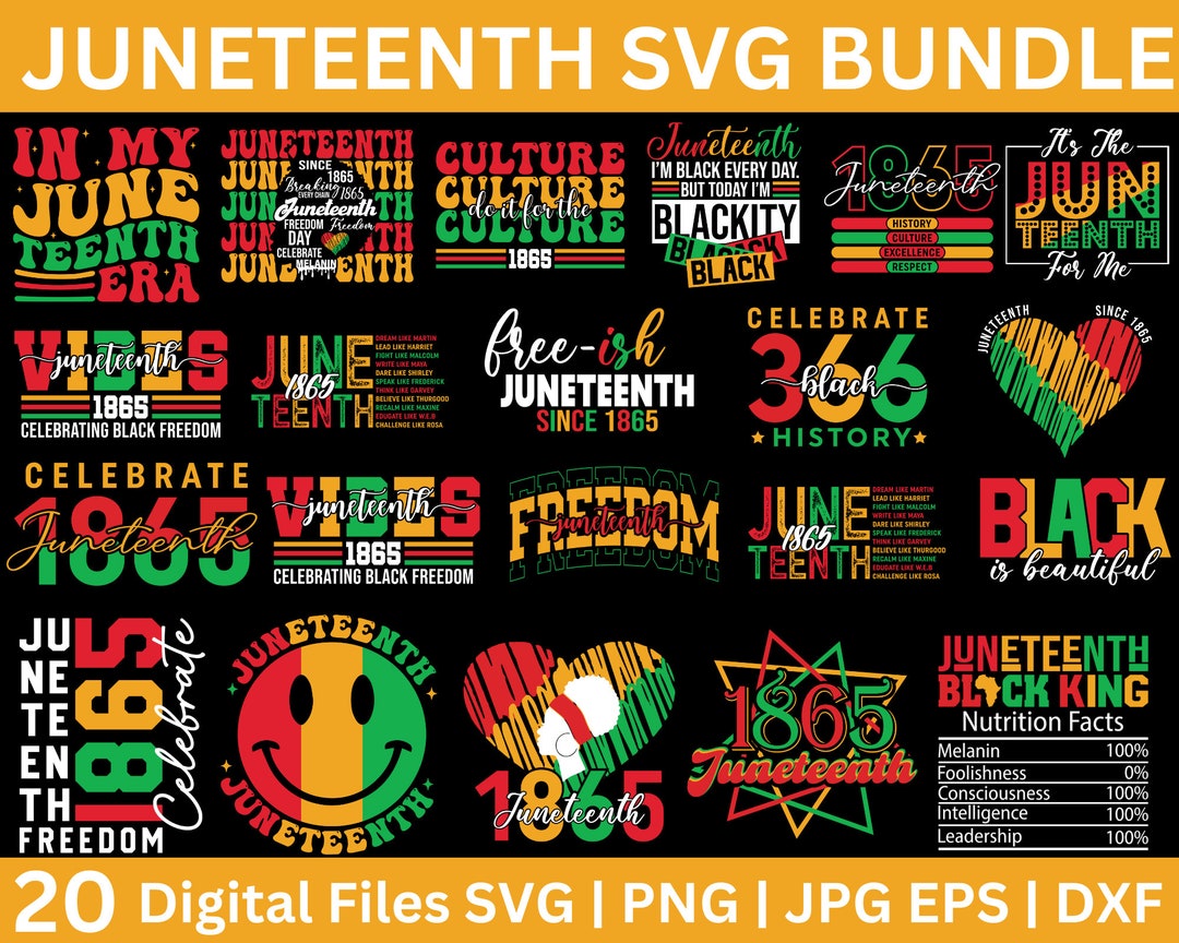 Juneteenth Svg Bundle,juneteenth 1865 Svg,juneteenth Svg,black History ...