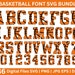 Basketball Font SVG Bundle, Basketball Numbers SVG, Basketball Alphabet ...