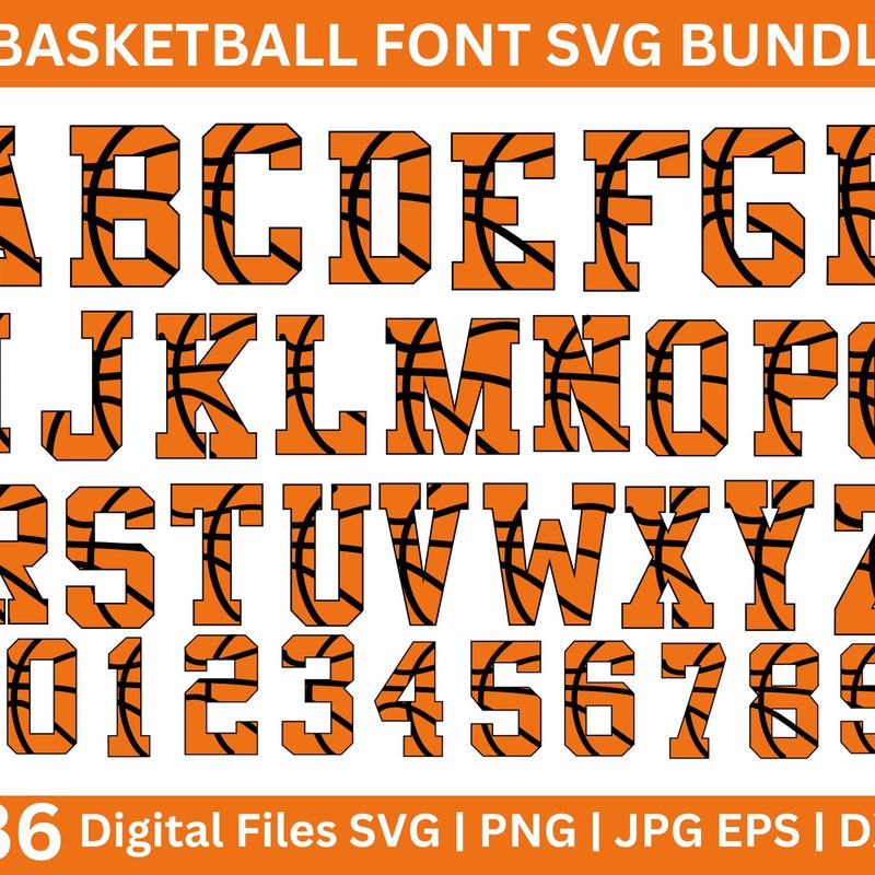 Basketball Font Download - Etsy