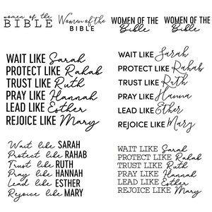 Women of the Bible SVG Bundle, Boho Christian Svg, Religious Quotes Svg ...