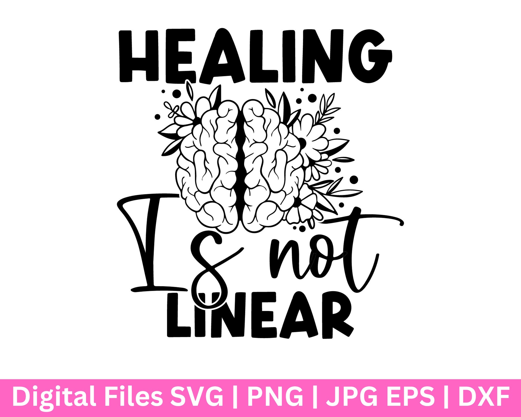 Healing is Not Linear Svgmental Health Positive SVG - Etsy