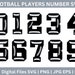 Football Player Numbers Svg Bundle, Football Number Font, Football Svg ...