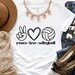 Peace-love-volleyball Svg, Volleyball Mom Svg , Volleyball Mom SVG ...