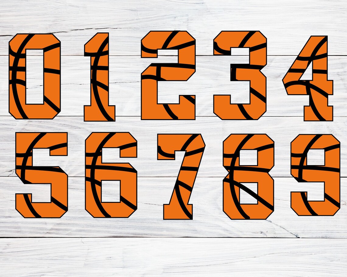Basketball Font SVG Bundle, Basketball Numbers SVG, Basketball Alphabet ...