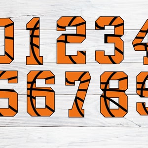 Basketball Font SVG Bundle, Basketball Numbers SVG, Basketball Alphabet ...