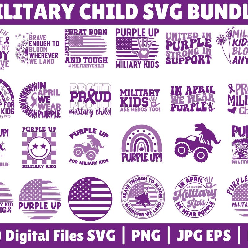 Month of the Military Child Svg - Etsy