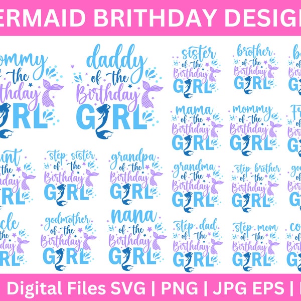Mermaid Birthday Svg - Etsy