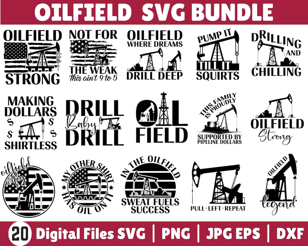 Oilfield SVG Bundle, Oil Rig Worker Svg,oilfield Vector, Oil Pipeline ...