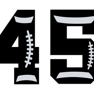 Football Player Numbers Svg Bundle, Football Number Font, Football Svg ...