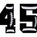 Football Player Numbers Svg Bundle, Football Number Font, Football Svg ...